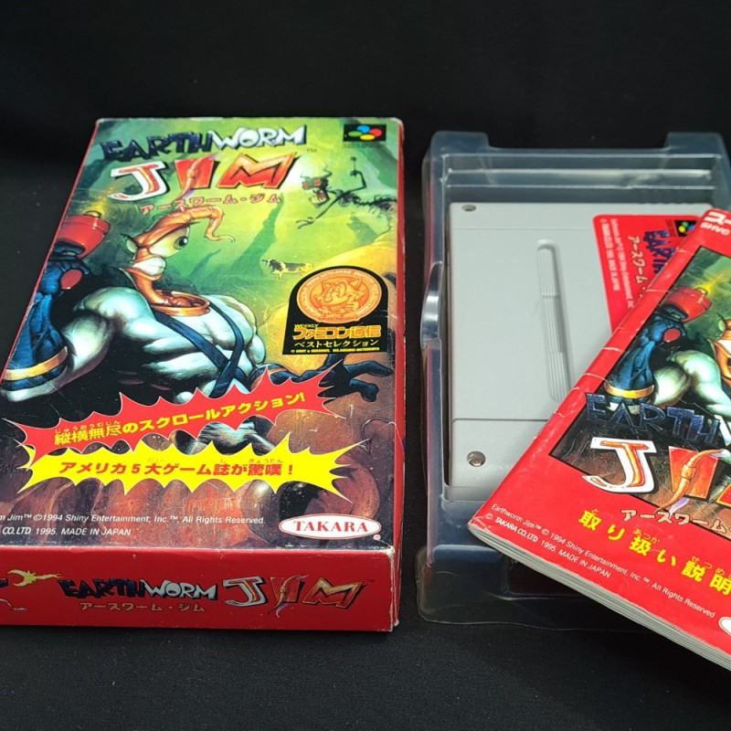 Earthworm Jim Super Famicom Japan Game Nintendo Sfc Platform Action Takara 1995 Shvc P Aejj