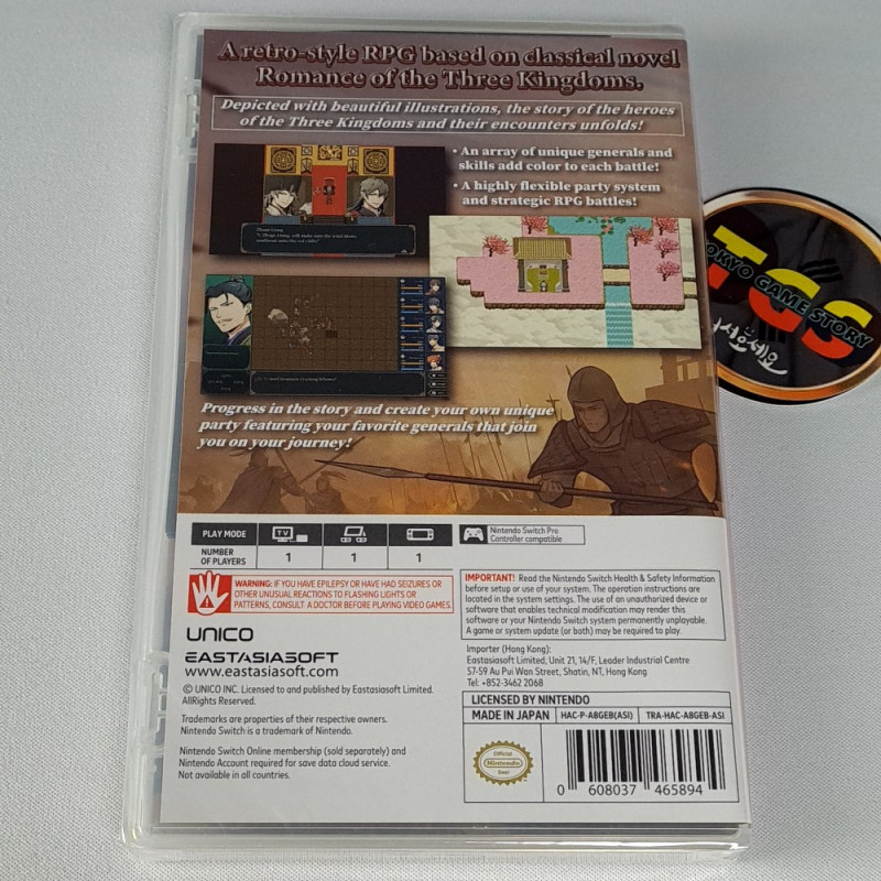 Twin Blades of the Three Kingdoms SWITCH ASIA NEW Game In EN-JP-CH RPG